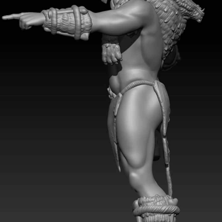 3D Printable Male Barbarian by Sol